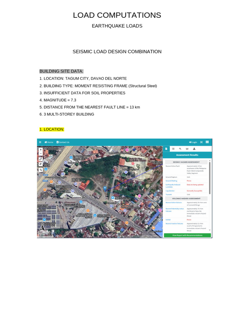 Load Computations (Earthquake) | PDF | Moment Magnitude Scale | Seismology