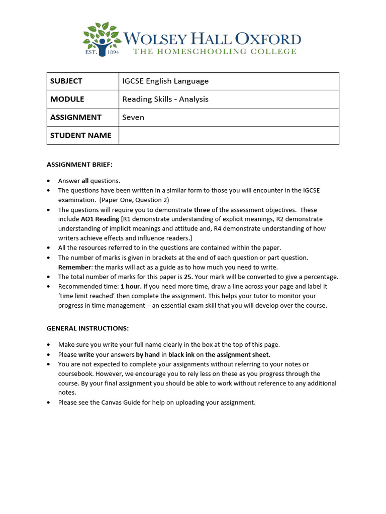 (A07) IG English Language | PDF