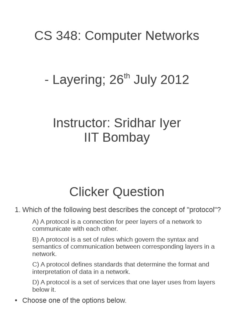 cs348 Lec3 Layering 2012 | PDF | Interface (Computing) | Parameter (Computer Programming)