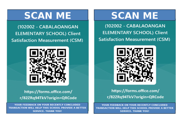 Latest QR Code School CSM Survey | PDF