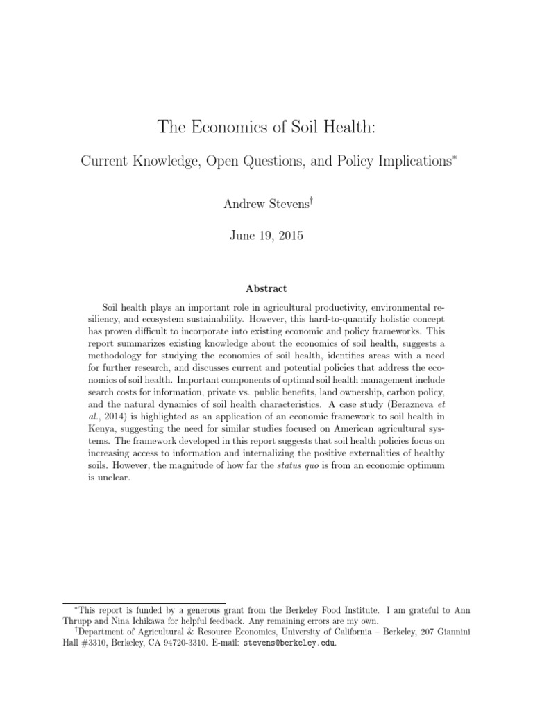 BFI Soil Health Report June19 | PDF | Crop Rotation | Soil
