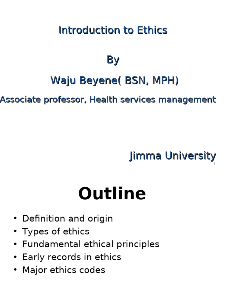 Introductio To Ethics | PDF | Autonomy | Morality