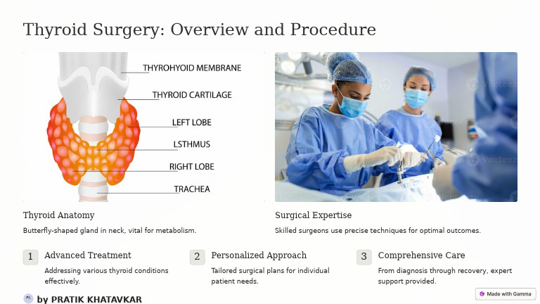 Thyroid Surgery Overview and Procedure | PDF