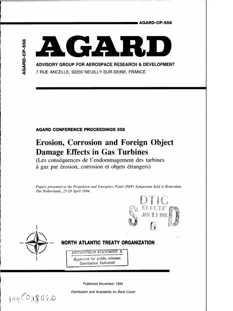 Erosion, Corrosion and Foreign Object Damage Effects in Gas Turbines ...