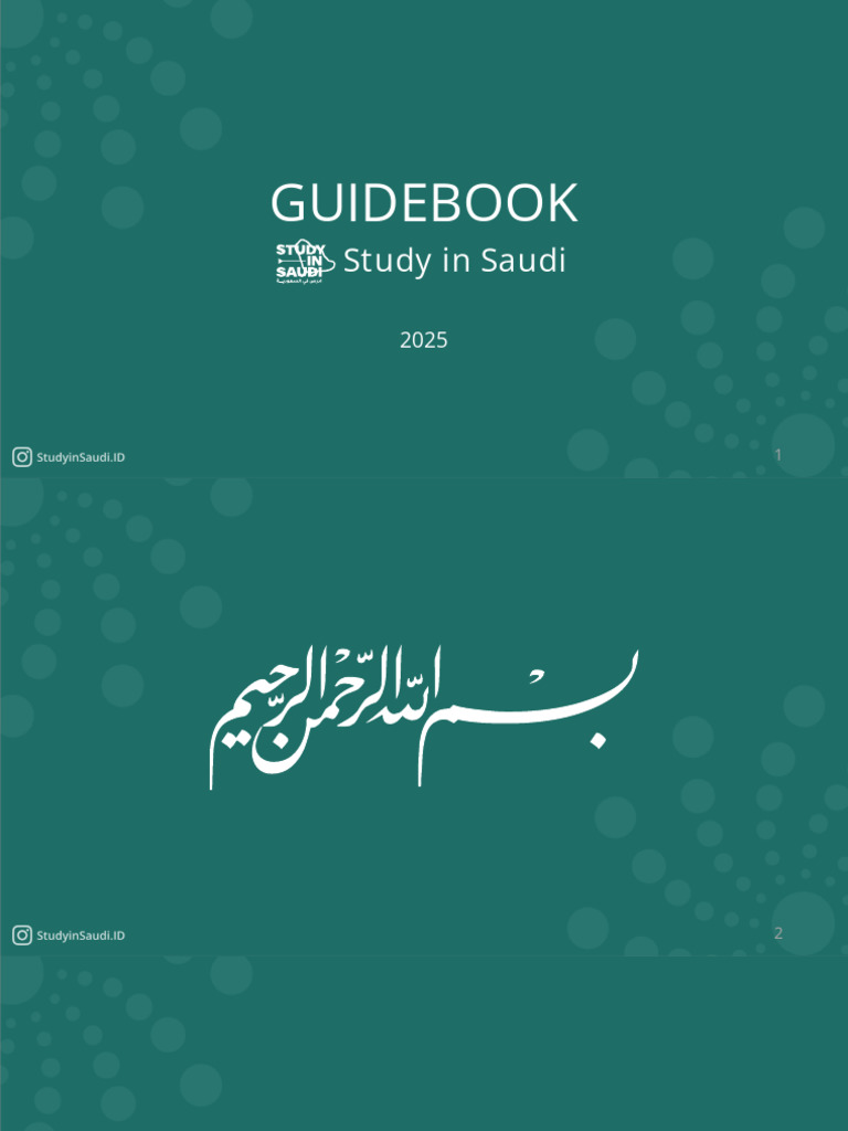 GUIDEBOOK Study in Saudi (2025) | PDF