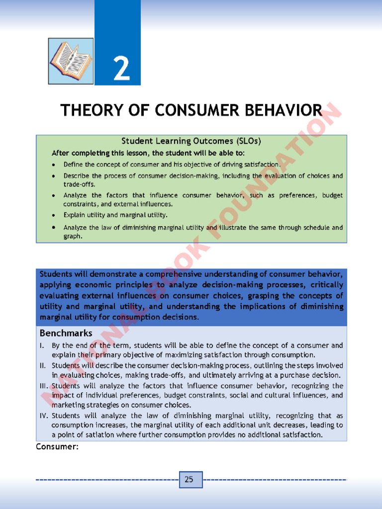(NBF) Economics Grade 9th Chapter 2 (Book) | PDF