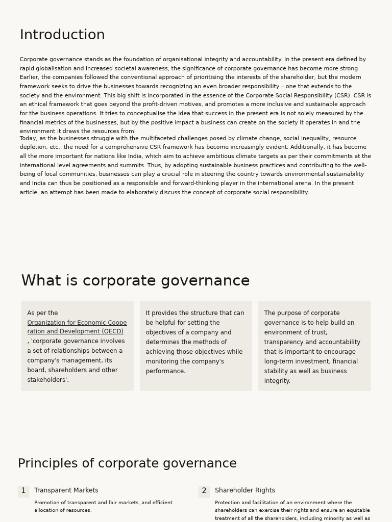 Corporate Governance | PDF | Corporate Social Responsibility | Governance