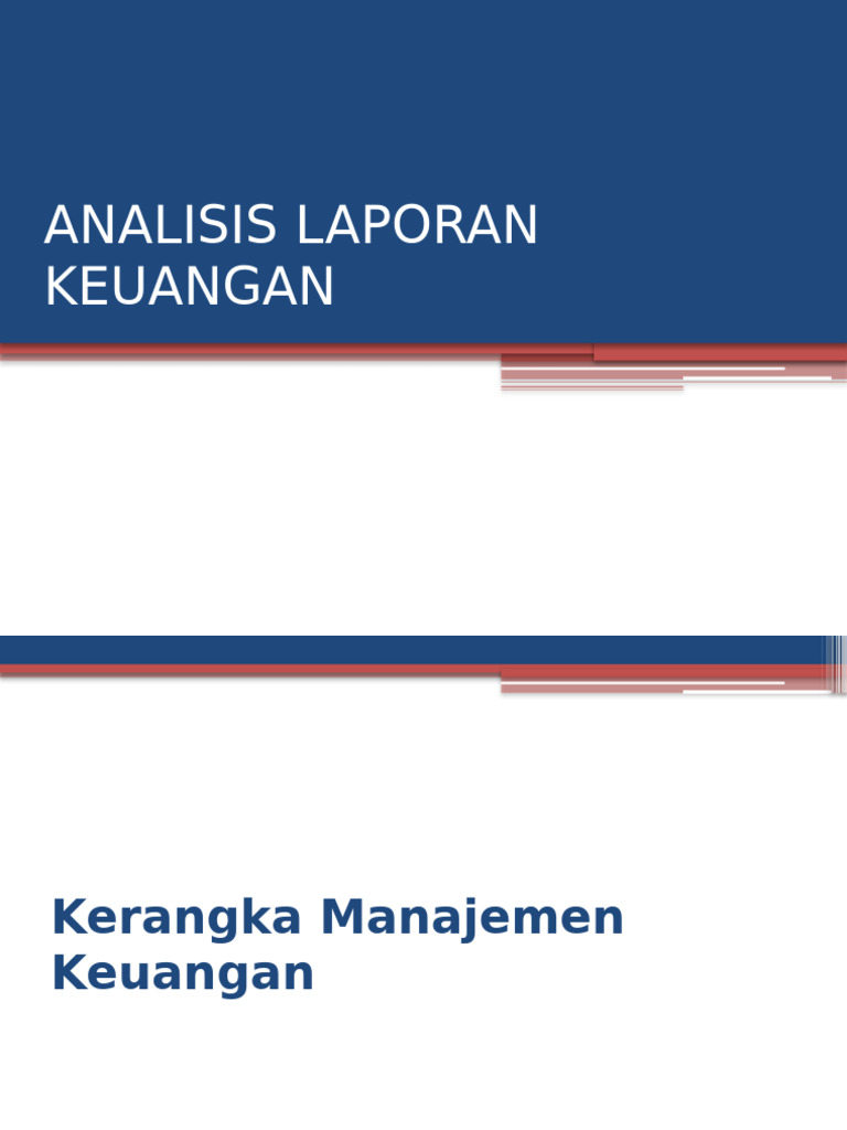 ANALISIS LAPORAN KEUANGAN | PDF
