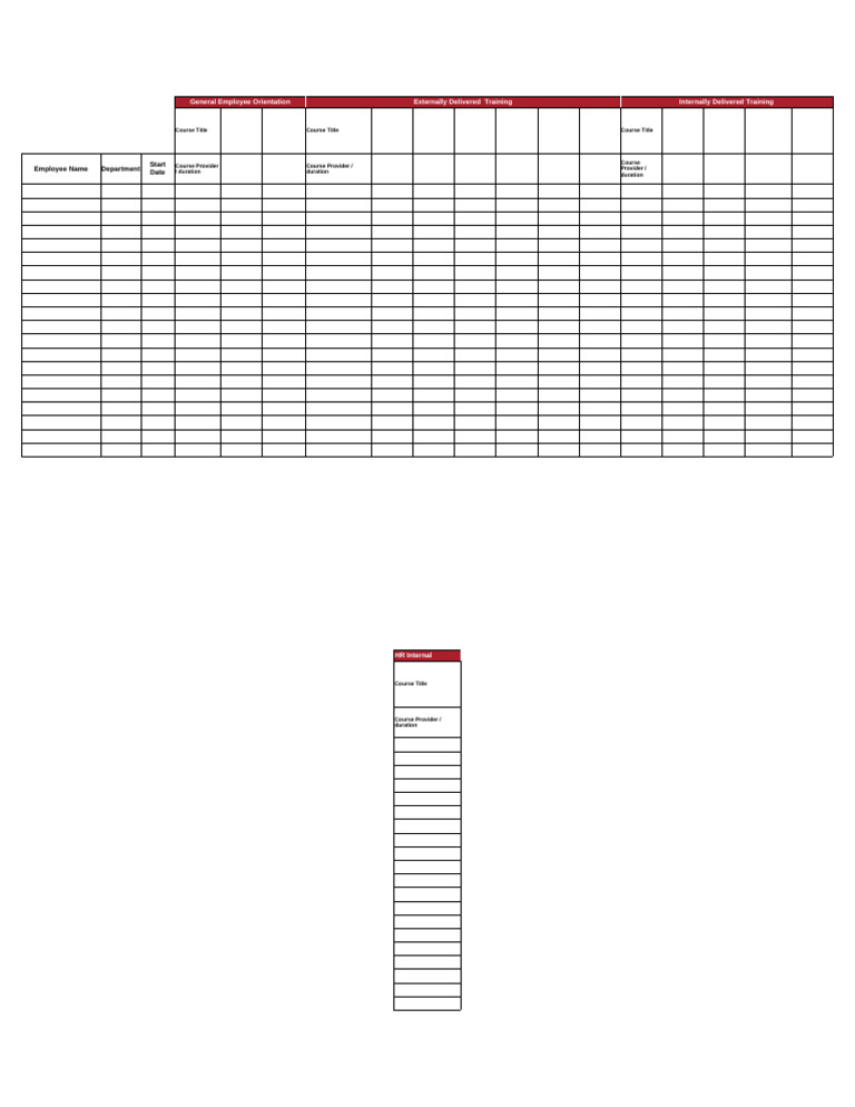 5 - 7.training Record Log - Template | PDF