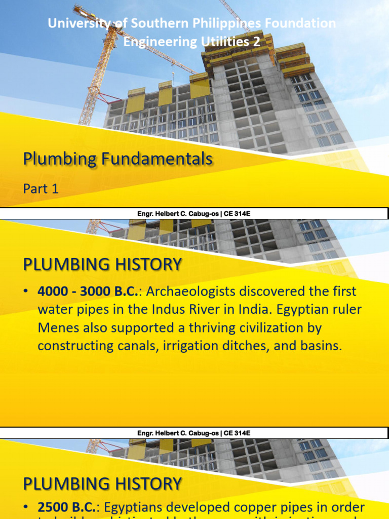 Lesson 1 Plumbing Fundamentals Part 1 | PDF | Water Purification | Pressure