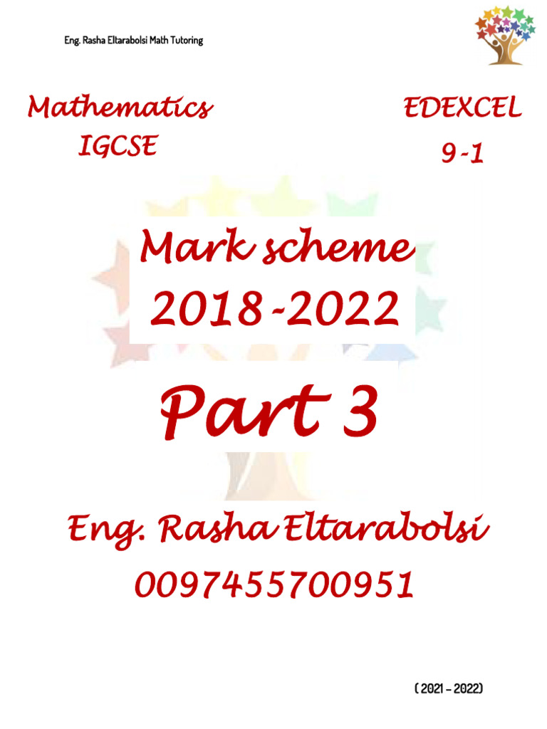 Final Classified Paret 3 Mark Scheme | PDF | Mathematics | Geometry