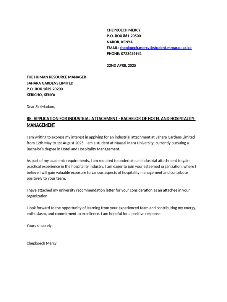 Industrial_Attachment_Letter_Chepkoech_Mercy | PDF