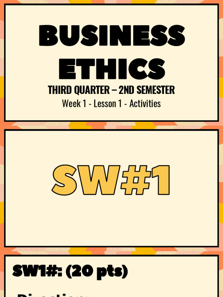 (B. Ethics) Q4-W2. Lesson 2 - Activities | PDF