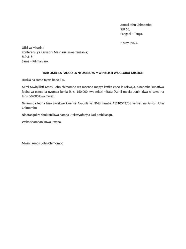 Amosi John Chimombo | PDF