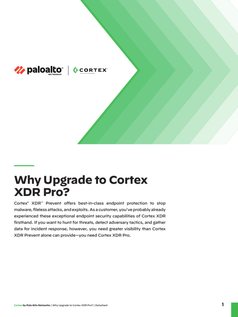 Why-Upgrade-To-Palo Alto - Cortex-Xdr-Pro | PDF | Cloud Computing | Secure Communication