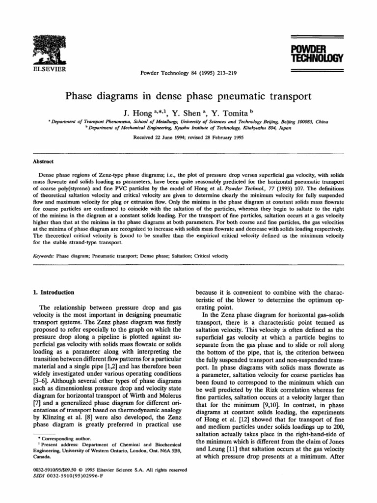 Tomita Phase Diagrams in Dense Phase | PDF | Gases | Phase (Matter)