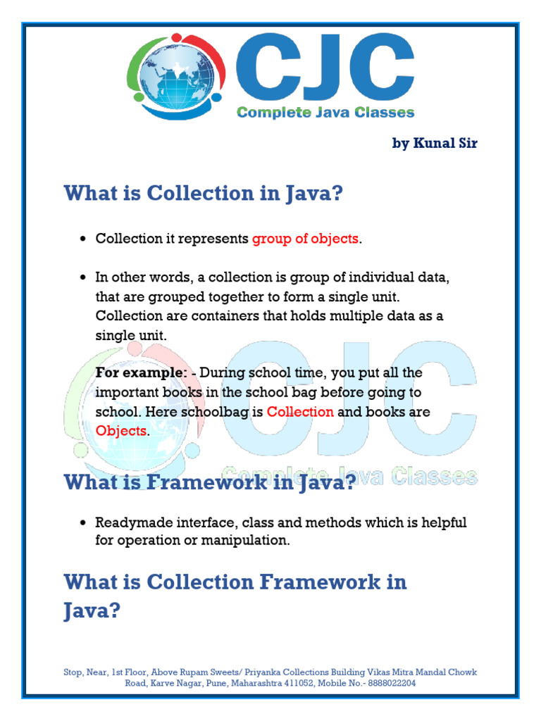 Collection_Framework_List_by_Kunal_Sir Official | PDF | Class (Computer Programming) | Method ...