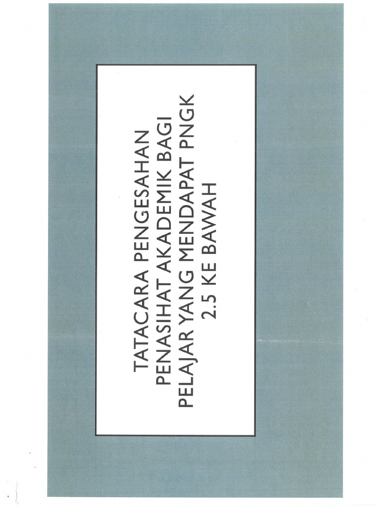 Tatacara Pengesahan Penasihat Akademik | PDF