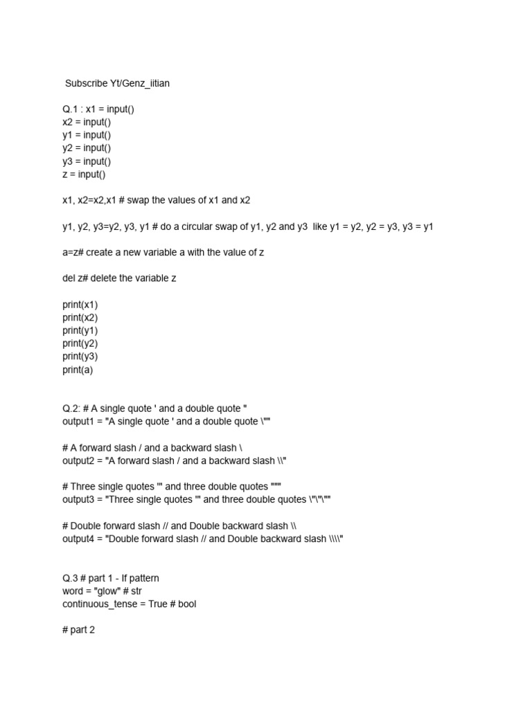 Week 2 Grpa (1-5) @genz Iitian | PDF | Computer Programming | Software ...