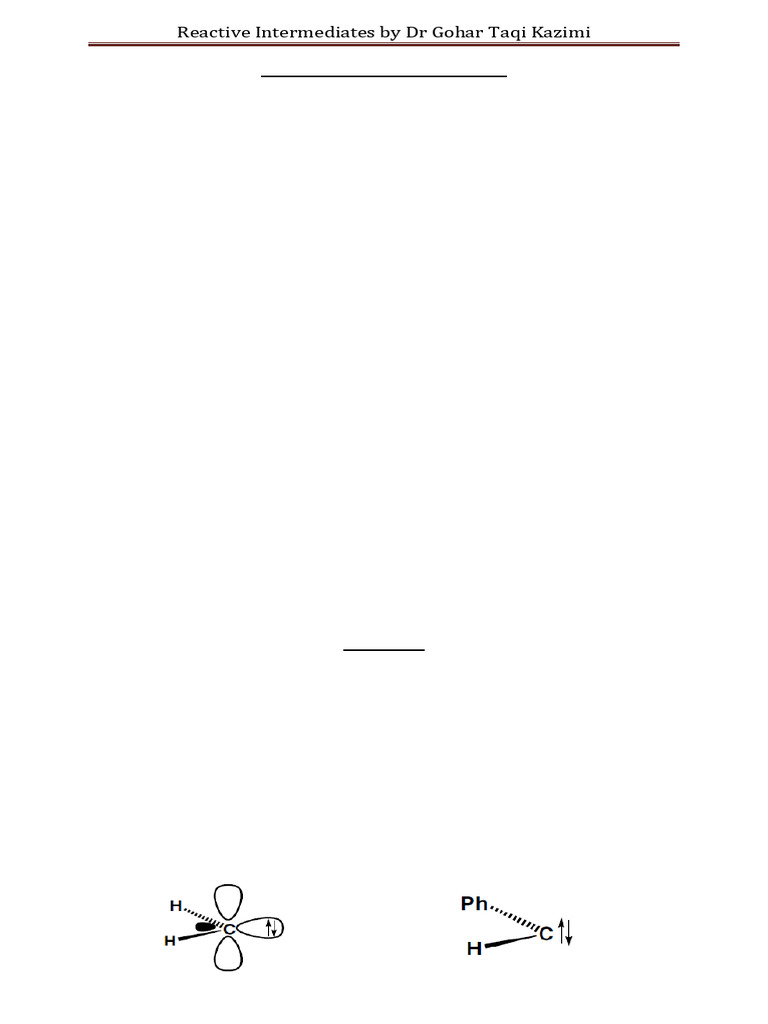 Reactive Intermediates | PDF | Ion | Chemistry