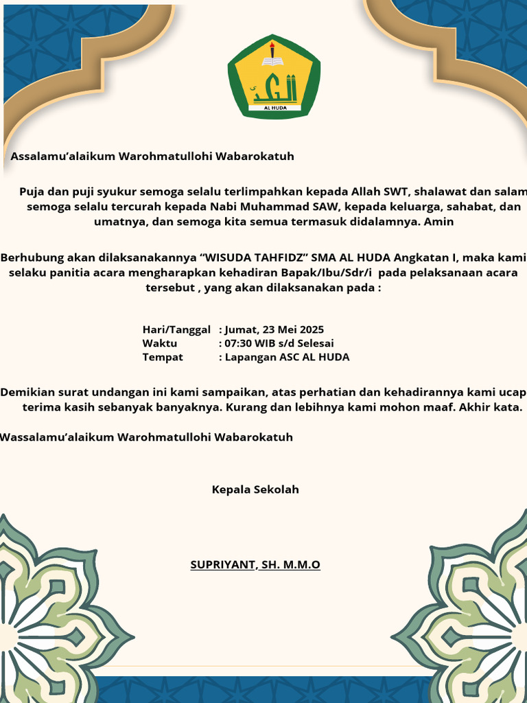 Biru Emas Modern Estetik Cover Modul Ajar Islami Dokumen A4 | PDF