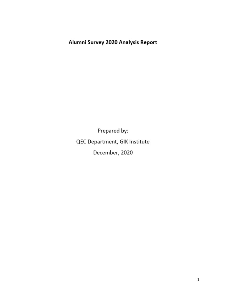 Alumni Survey Analysis Report 2020 Public | PDF | Engineering | Curriculum