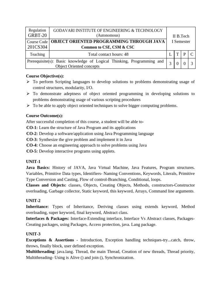 2.1.4 Oops Through JAVA | PDF | Method (Computer Programming) | Class (Computer Programming)