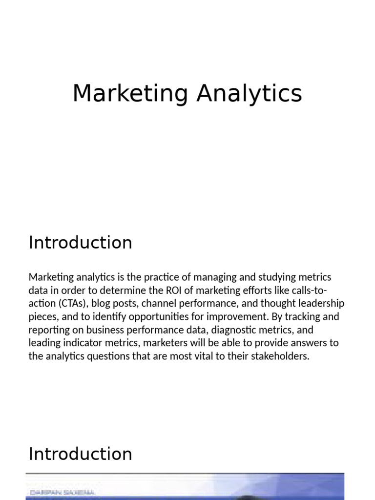 Marketing Analytics | PDF | Marketing | Analytics
