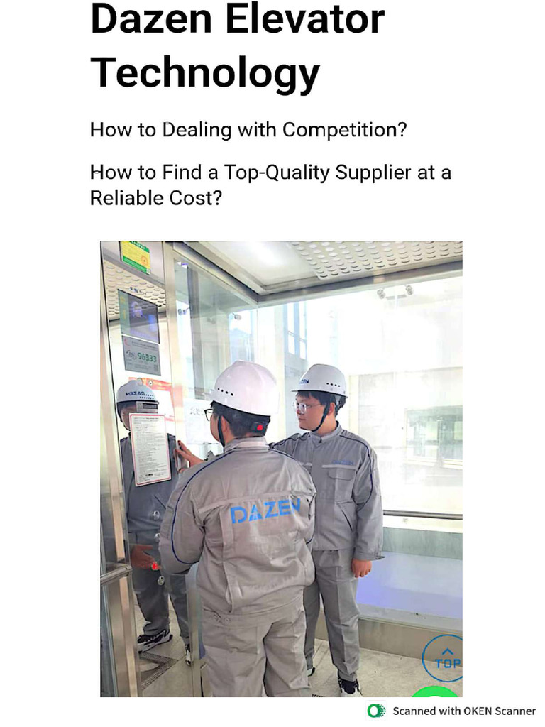 Elevator Lift Source Dazen Elevator Technology - Compressed | PDF
