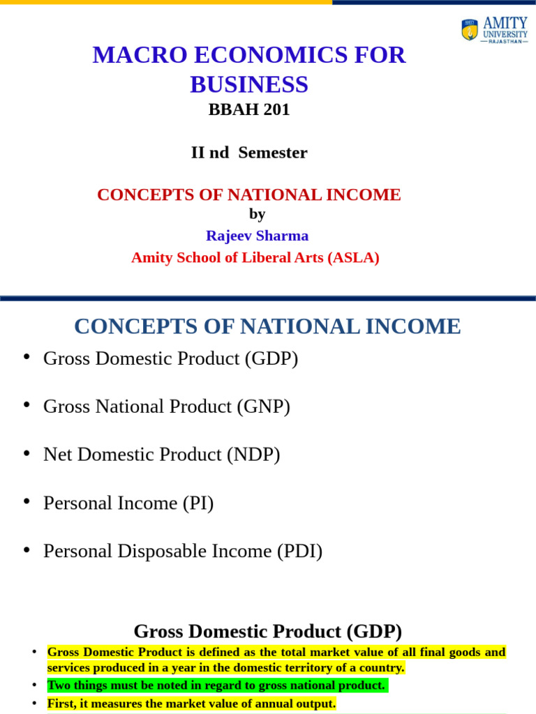 4 (Concepts of National Income) | PDF | Measures Of National Income And ...