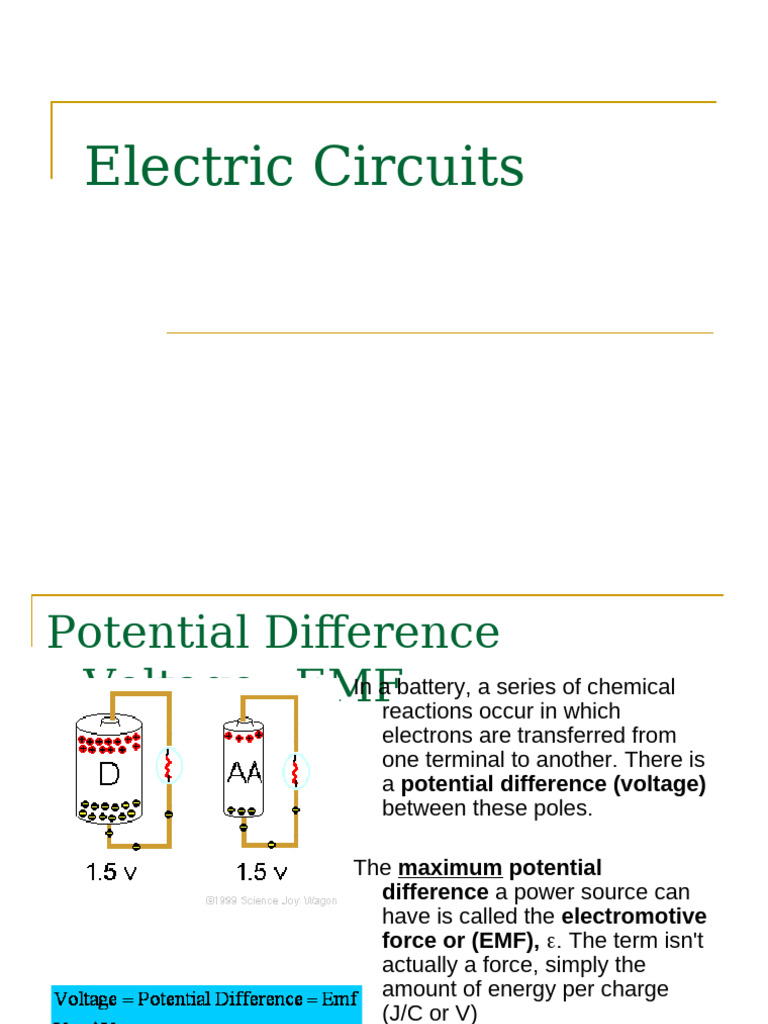 Electric - Circuits Ohm's Law | PDF | Series And Parallel Circuits ...