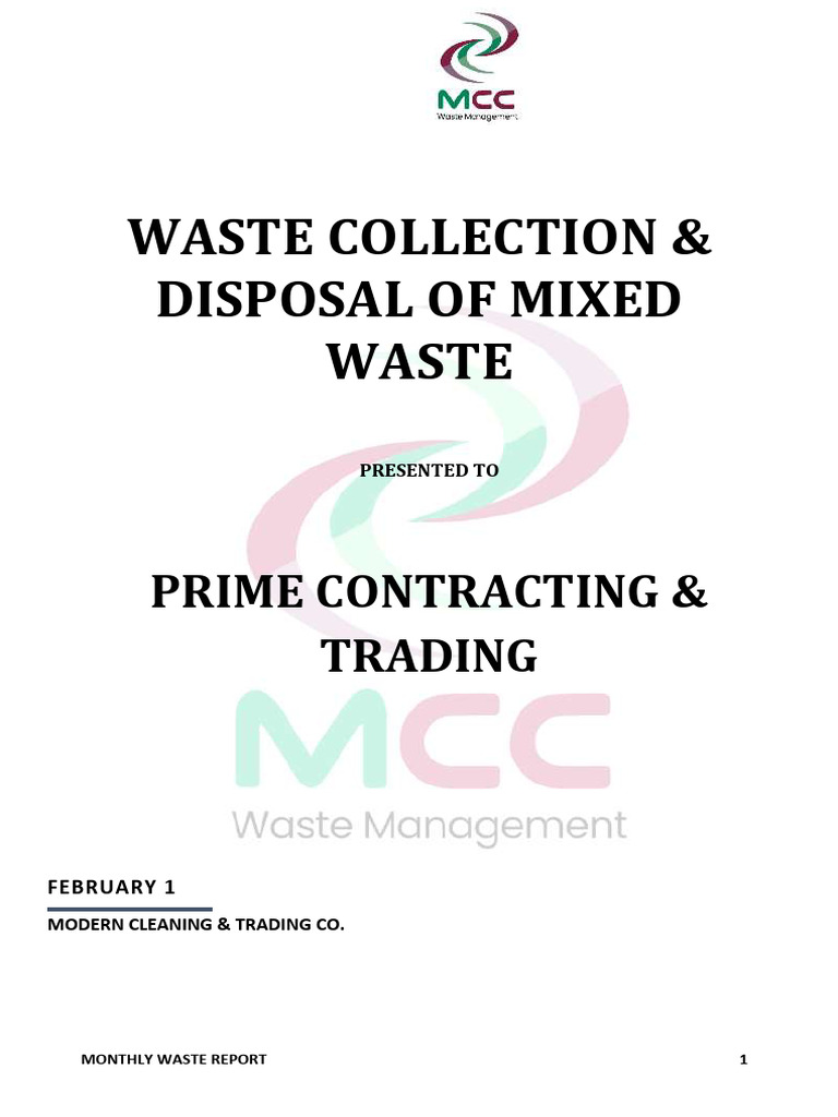 Monthly Waste Report - January 2025 | PDF