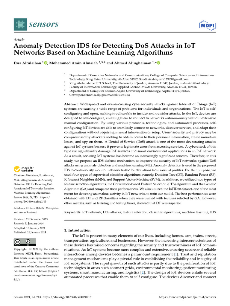 AnIntrusion Detection System over the IoT Data Streams Using eXplainable Artificial Intelligence ...