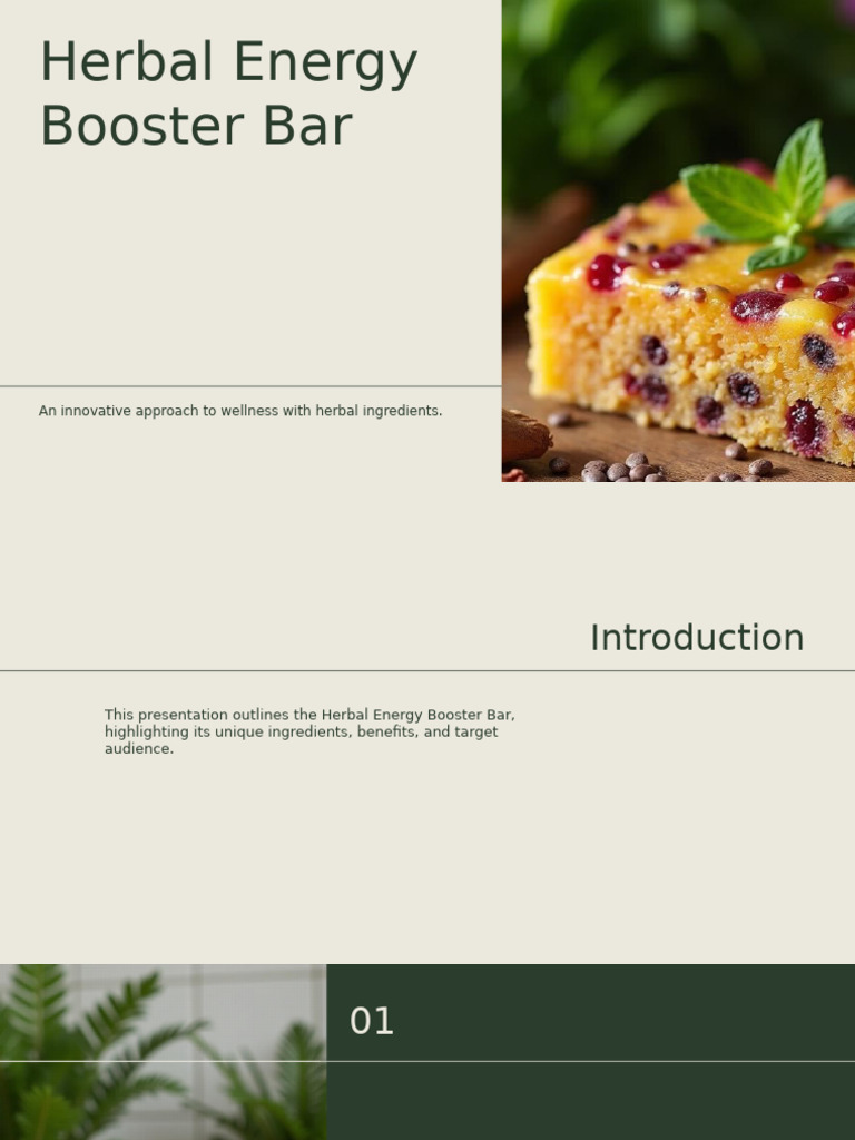 Herbal Energy Booster Bar | PDF | Nutrition | Diet & Nutrition