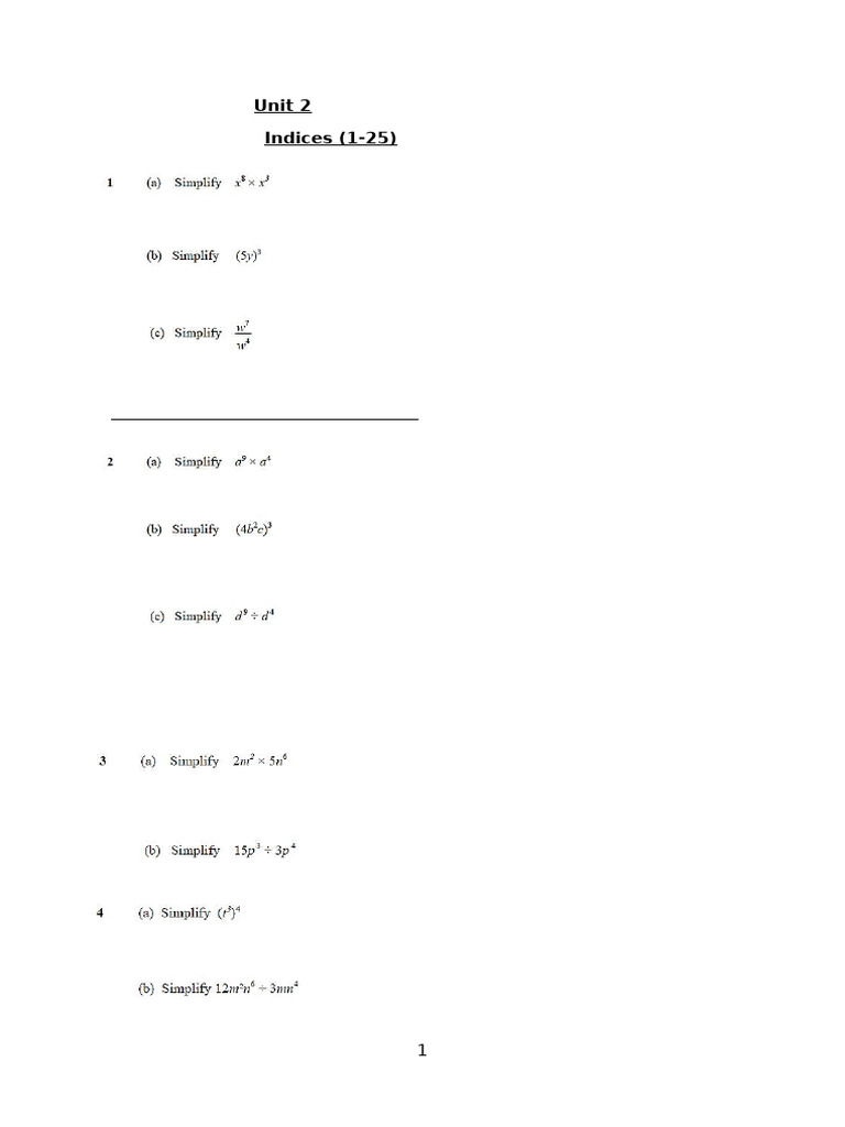 Unit 2 Worksheet2 | PDF