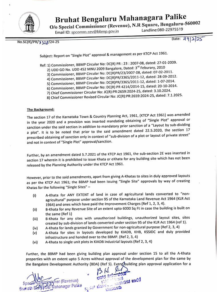 Report On Single Plot Approval & Management Signed Copy - PDF ...