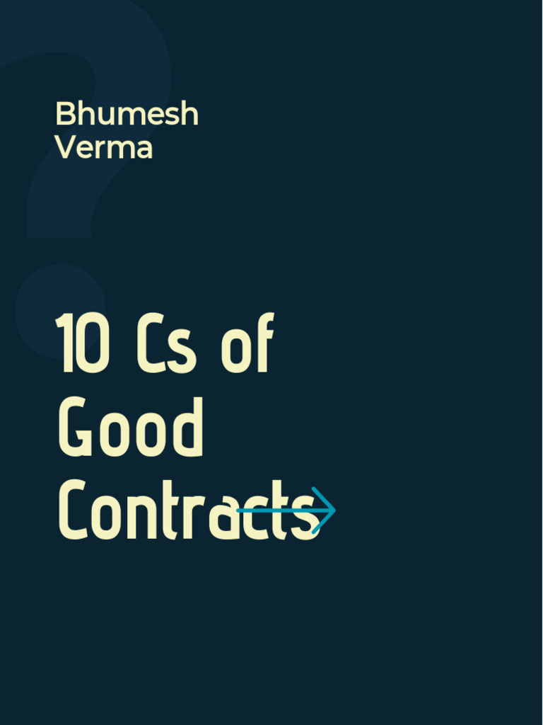 10 CS of Good Contract | PDF