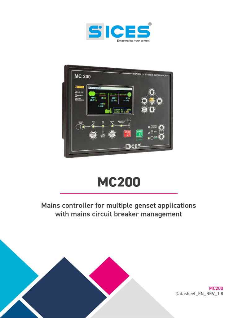 MC200 Controller for Genset Management | PDF | Mains Electricity | Ac Power