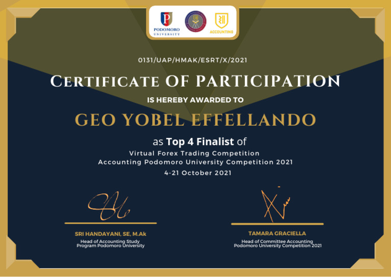 Forex Certificate by Podomoro University | PDF