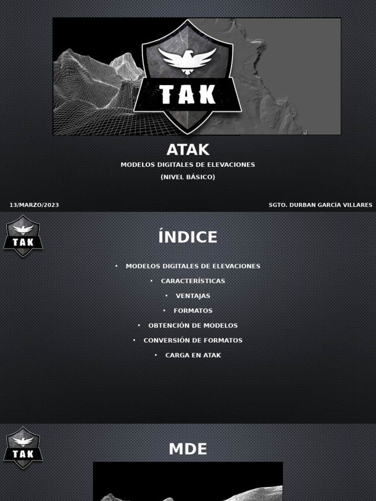ATAK Modelos Digitales de Elevaciones (Nivel Básico) | PDF | Archivo de ...
