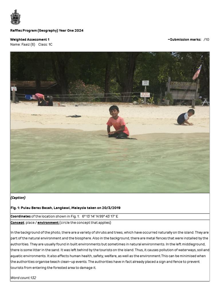 Geography WA1 Faaiz | PDF