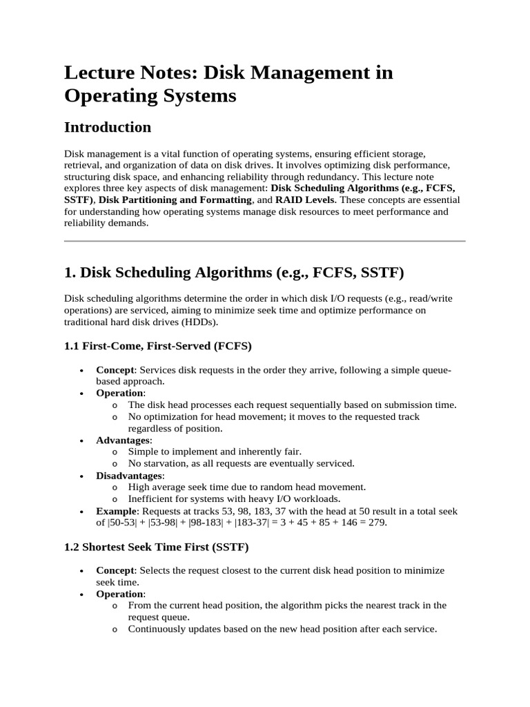 Disk Management In Operating Systems Pdf File System Hard Disk Drive