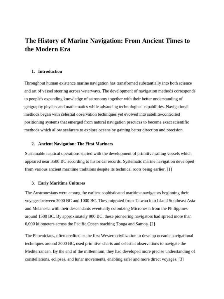 The History of Marine Navigation | PDF | Navigation | Longitude