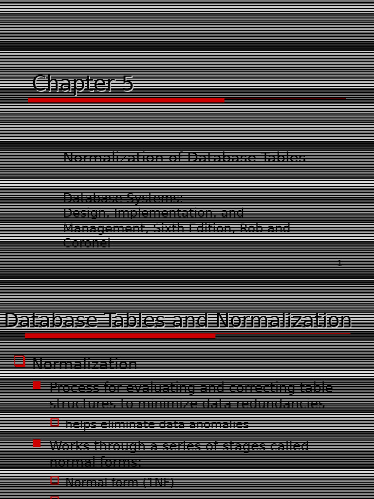 Week10-5-Normalization | PDF | Database Transaction | Data