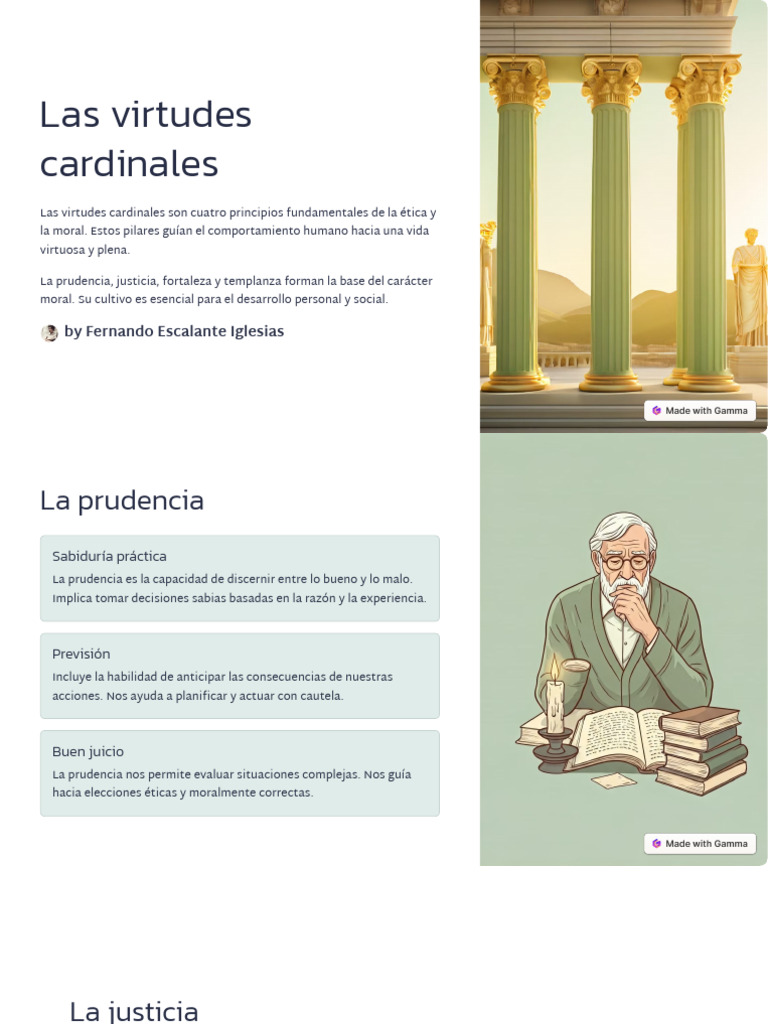 Las Virtudes Cardinales | PDF | Virtud | Valor