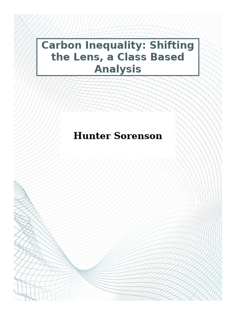 Carbon Inequality and Neoliberalism | PDF | Greenhouse Gas | Climate Change