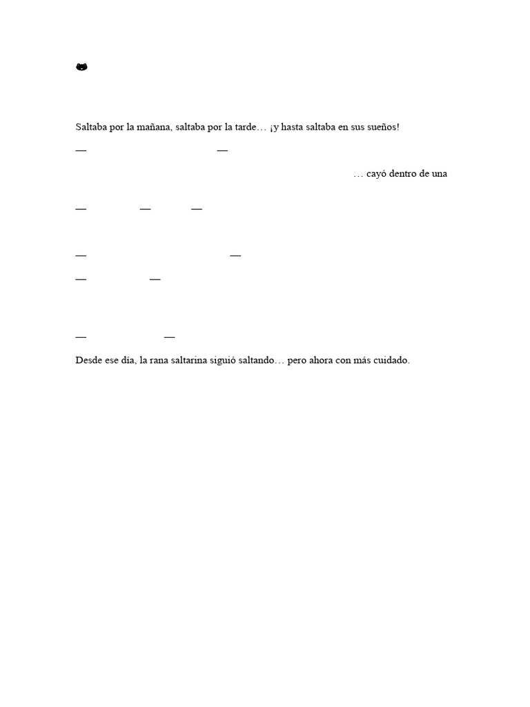 Cuento La Rana Saltarina Pdf