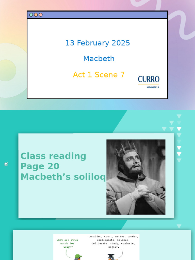 Macbeth Act 1 Scene 7 | PDF
