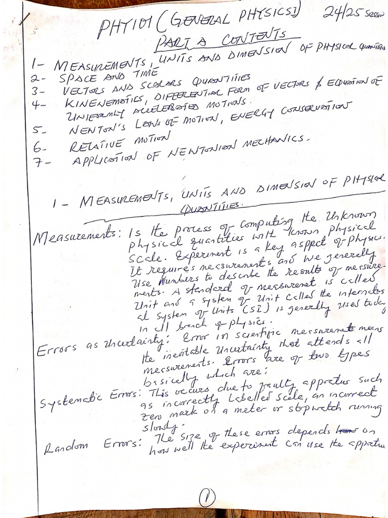 Physics Hand Written | PDF