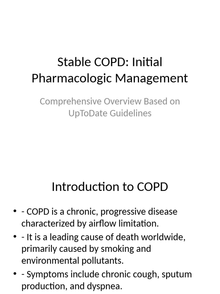 Detailed COPD Management | PDF | Chronic Obstructive Pulmonary Disease ...